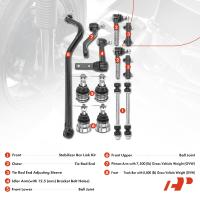 China 13x Sway Bar Link Tie Rod End Idler Arm Track Bar for Dodge Ram 2500 94-96 for sale