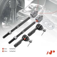 China 4x Inner & Outer Tie Rod End for Nissan 240SX 1989-1994 Multi Sentra Pulsar NX for sale