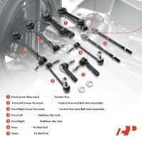 China 10x Front Control Arm with Ball Joints Sway Bar Link Tie Rod End for Chrysler 300 for sale