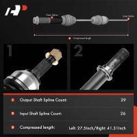 China 2x Front CV Axle Shaft Assembly for Nissan Quest 2004-2009 V6 3.5L for sale
