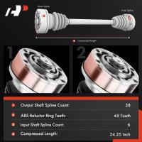 China Front Driver CV Axle Shaft Assembly for Audi A4 2001 1.8L S4 2000-2002 2.7L for sale