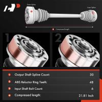 China Front Driver CV Axle Shaft Assembly for Toyota Highlander 2001-2003 V6 3.0L FWD for sale