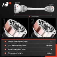 China 2x Rear CV Axle Shaft Assembly for BMW 325i E36 1992-1995 325is 328i 328is for sale