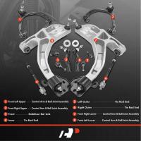 China 10x Control Arm with Ball Joint & Tie Rod End & Sway Bar Link for Ford Lincoln for sale