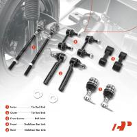 China 10x Front & Rear Sway Bar Link & Tie Rod End for Subaru Legacy Outback 2000-2004 for sale