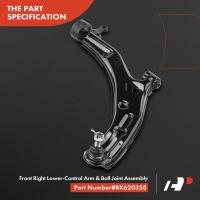 China Front Right Lower Control Arm & Ball Joint Assembly for Nissan Sentra 2000-2006 for sale