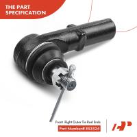 China 4x Front Inner & Outer Tie Rod Ends for Volkswagen Golf 1999-2006 Beetle Jetta for sale