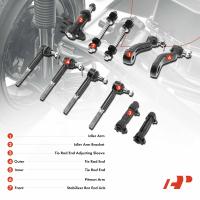 China 11x Front Idler Arm with Bracket & Stabilizer Bar Link Tie Rod End for Chevy GMC for sale