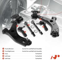 China 6x Front Lower Control Arm with Ball Joints Inner & Outer Tie Rod End for Mazda 3 for sale