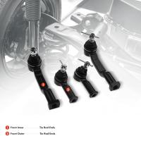 China 4x Front Inner & Outer Tie Rod Ends for Mazda B2000 1987 B2200 B2600 1987-1993 for sale