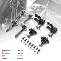 China 8x Inner & Outer Tie Rod End Link with Front Ball Joint Kit for Nissan Pathfinder for sale