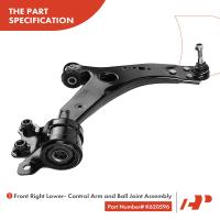 China 6x Front Control Arm with Ball Joint Tie Rod End for Volvo S40 04-06 V50 C70 for sale