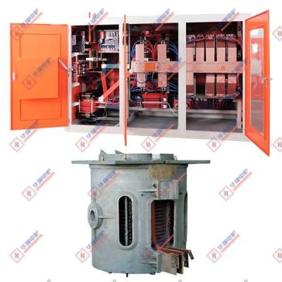 China Thyristor Induction Aluminum Melting Furnace System 0.5-20T Capacity 400-12000KW Power for sale