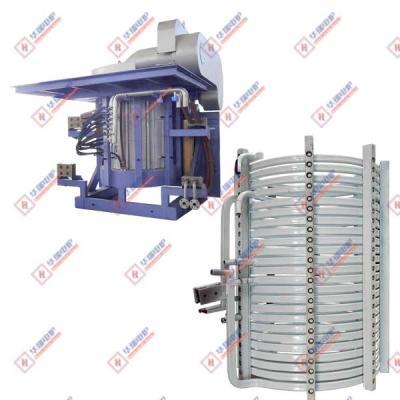 China 1.5 Ton Steel Shell Induction Melting Furnace 1200KW 500Hz for Metal Casting for sale