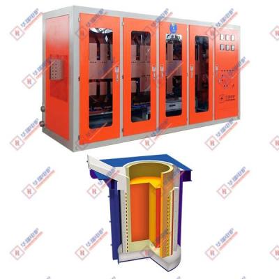 China Hua Rui HR0010 Medium Frequency Melting Furnace AC Power 1000kg Copper Induction Smelter for sale