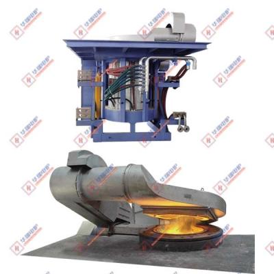 China PLC Control Induction Melting Furnace 90% Energy Efficiency Water Cooling 0.5 Ton Metal Foundry for sale