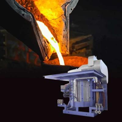 China 500KW Induction Melting Furnace 0.75T Capacity with Triple Voltage Technology for Steel Processing for sale