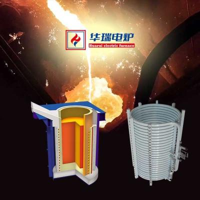 China Huarui 6-Ton 4000KW Medium Frequency Aluminum Melting Furnace with Triple Voltage Technology and Complete Safety System for sale