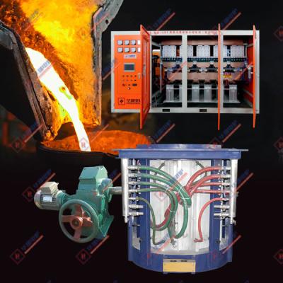 China Huarui Iron Melting Furnace 0.5-20T Induction Smelter 380-950V High Power Saving for sale