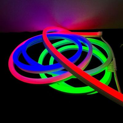 China 3535 RGBIC LED Neon Flex Light 10x23mm Silicone Neon Rope Light With Dynamic Effects for sale