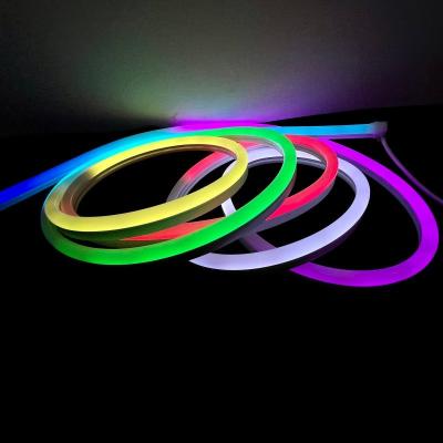 China Addressable RGBIC LED Neon Flex 10×23mm Side Glow Silicone Tube for Creative Lighting for sale