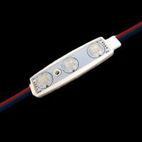 China IP68 waterproof RGB led module SMD5050 3LEDs light module DC12V 0.72W with lens for sale