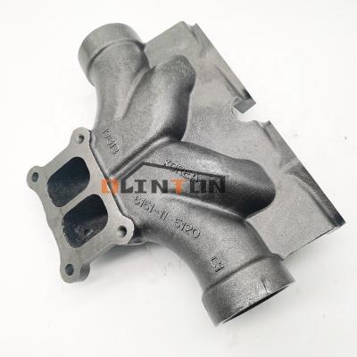 China SAA6D125E-3 Excavator Engine Parts Manifold Exhaust for PC400-7 Excavator 6151-11-5120 for sale