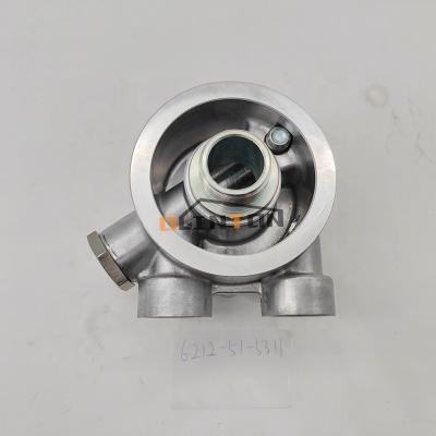 China OIL FILTER HEAD 6212-51-5301 for PC400-6 Excavator SAA6D125E-2 Engine 6212-51-5311 for sale