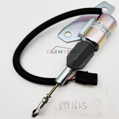 China Efficiency Excavator 6BT Diesel Engine Parts Fuel Pump Cut Off Solenoid 3991625 3991624 3991168 for sale