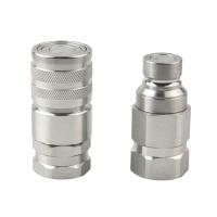 China ISO16028 Flat Face 2 Port Hydraulic Quick Couplings Hammer Crushing Machine Hydraulic Quick Couplings For Excavators for sale