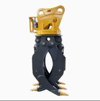 China Construction Excavator Accessories Hydraulic Shears Rotating Thumb for Rock Log Motor Core Stones Wood Engine Gear Included for sale