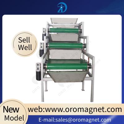 China 1.5 KW Permanent Roller Belt Conveyor Magnetic Separator with 15000GS Field for Iron Removal for sale