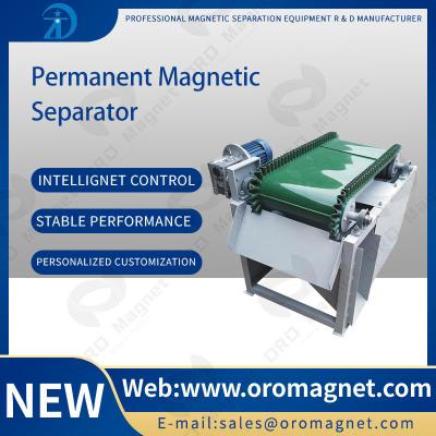 China Belt Conveyor Magnetic Separator Machine 150x1200mm Magnetic Roller 14000 GS for Quartz Sand Feldspar for sale