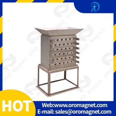China Stainless Steel Drawer Type Permanent Magnetic Separator 380VAC 23 36 Pieces Magnet Rods for sale