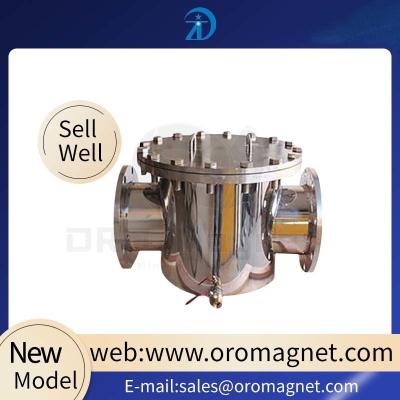 China Manual Magnetic Separator Stainless Steel Pipeline Iron Remover 12000GS for Ceramic Glaze 13-800mm for sale