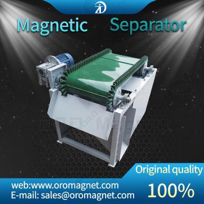 China 100 X 800 Three Layer Overband Magnetic Separator Belt Conveyor with 15000 GS Magnetic Field and 4-10T Capacity for sale