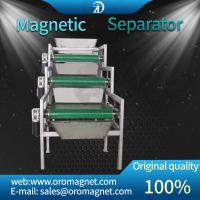 China 100 X 800 Three Layer Overband Magnetic Separator Belt Conveyor with 15000 GS Magnetic Field and 4-10T Capacity for sale
