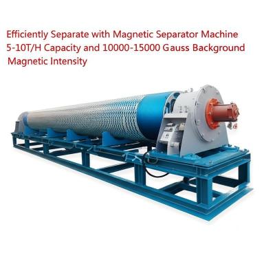 China Magnetic Separator Machine 5-10T/H Capacity 10000-15000Gauss for Mining Coal Ceramic for sale