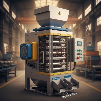 China Magnetic Separator Machine 10000-15000 Gauss 5-10 TPH Copper Coil for Mining Coal Ceramic for sale