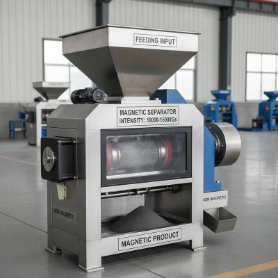 China Industrial Magnetic Separator Machine 10000-15000 Gauss 20-325 Mesh Feeding Size 50/60Hz for sale