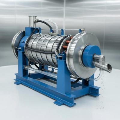 China Wet Magnetic Separator 10000 Gauss 5T Cylindrical E Insulation Horizontal Inclined Installation for sale