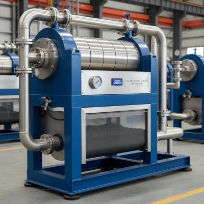 China Wet Magnetic Separator 10000 Gauss Cylindrical for Coal Iron Ore Processing for sale