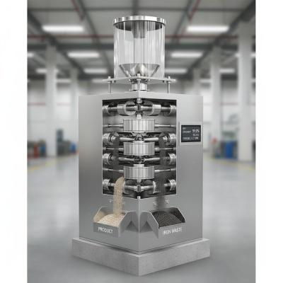 China Permanent Magnetic Separator 99.9% Efficiency 0.1-3mm Feeding Size Automatic Iron Removal for sale