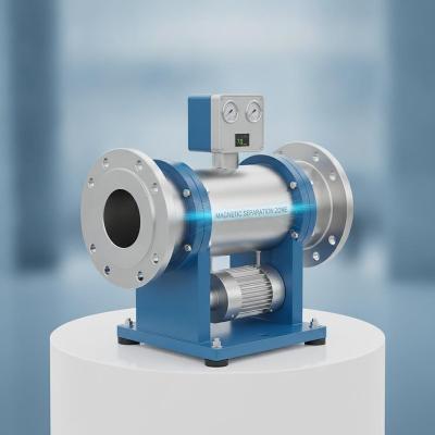 China Magnetic Separation Equipment 100mm Pipe Size Permanent Magnet or Electromagnet 70rmin Vibration Frequency for sale