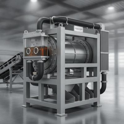 China Dry Magnetic Separator Circular 15000 Gauss Customizable for Iron Ore Beneficiation Plant for sale