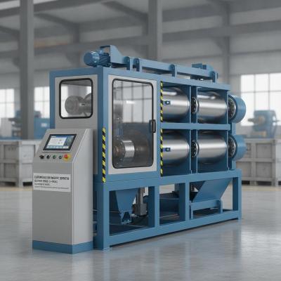 China Customizable Dry Magnetic Separator 500-2000mm Drum 15000 Gauss for Iron Ore Beneficiation for sale