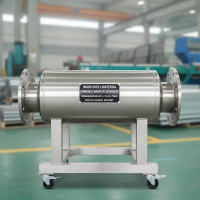 China 304SS Permanent Magnetic Separator 1.5-7.5 T/h Capacity Low Demagnetization Rate for Metal Recovery for sale