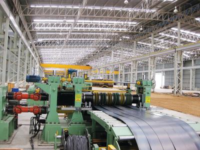 China PLC Controlled Metal Slitting Machine for Steel Coils 0.3-3mm Thickness, 300-2000mm Width, 25 Ton Capacity for sale