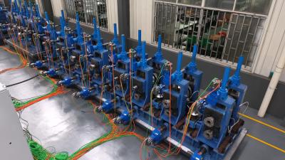 China Alloy Steel Pipe Welding Machine with Accumulator Run Out Table - 33.4-101.6mm OD, 80m/min Speed for sale