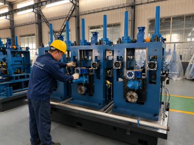 China Low Carbon Steel HF Welding Tube Forming Machine ID 350mm OD 600-1000mm for sale
